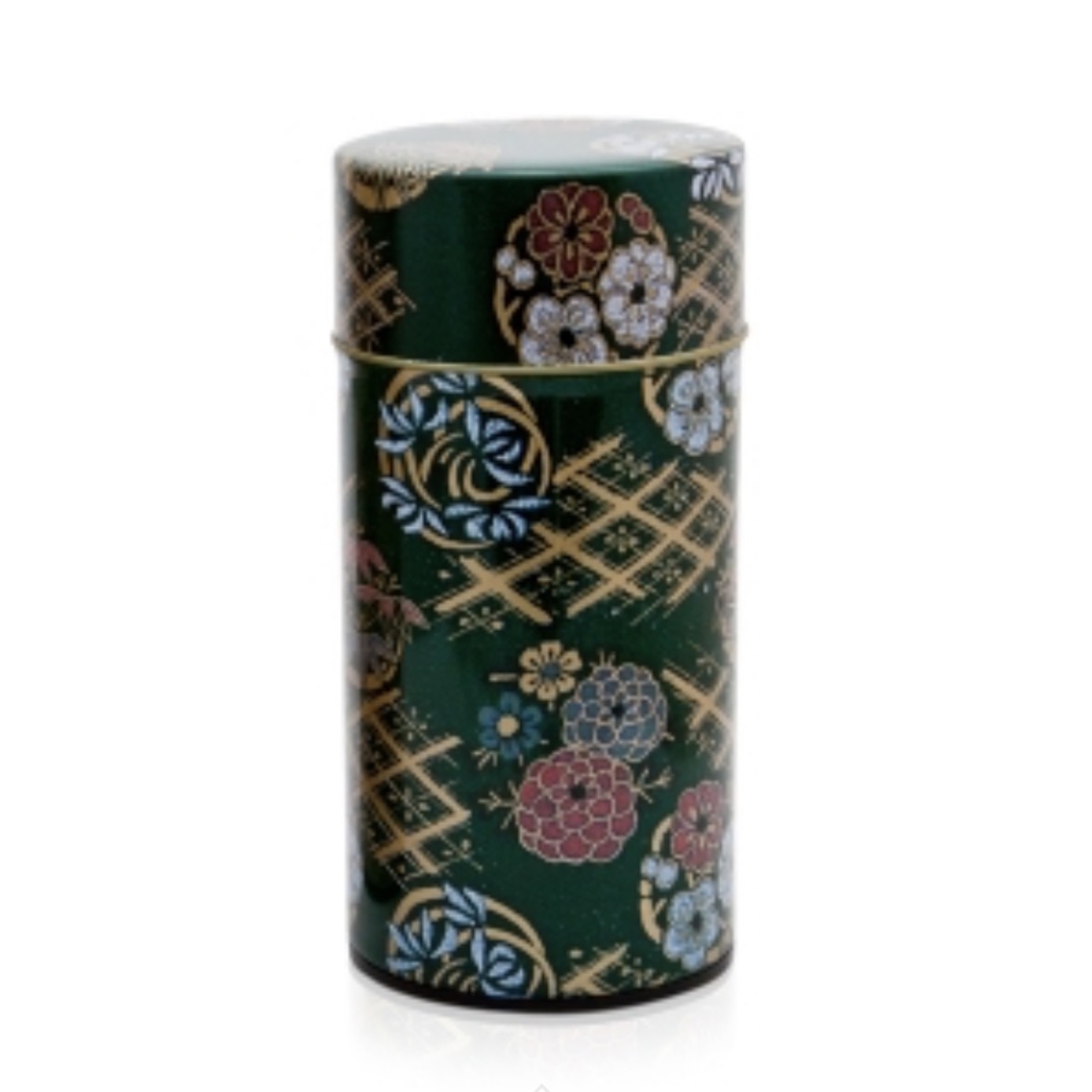 Nishijin Green Japanese Canister - A Touch of Tea